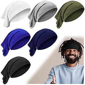 SATINIOR 6 Pcs Spandex Dreadlock Cap Dreadlock Tube Unisex Men Women Dreadlocks Bands Elastic Long Hair Dreads Head Wraps Dreads Cap Locks Headbands for Dreads Accessories, 6 Colors (Classic Color)
