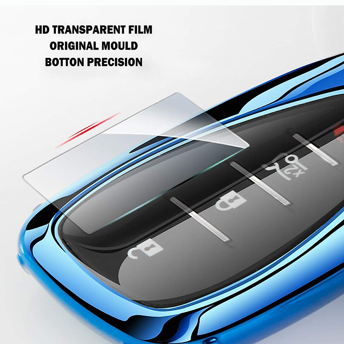 K LAKEY Chevy Key Fob Cover,Compatible with Chevrolet Chevy Malibu Camaro Cruze Spark Volt Sonic Trax Equinox Smart Car Key Soft TPU Case Shell Protector with Alloy Keychain Pink