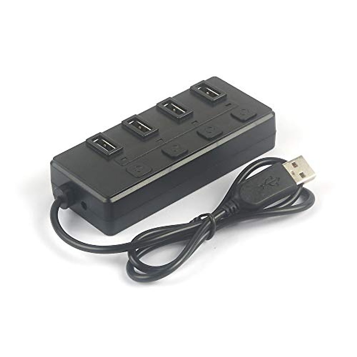 Lysee Data Cables - 4 Port USB 2.0 Hub with Individual Power Switches Controller and LED USB hub Cable