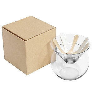 Caviar Serving Set Chiller Server Plus 6 x Hand Craft White Mother of Pearl Caviar Spoon 3" Cocktail Caviar Wine Chiller Martini Glasses