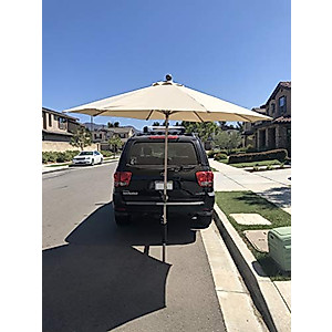 MAXXHAUL 50102 Hitch Mount Umbrella Holder - Durable and Sturdy - Great Support for Large Patio and Outdoor Umbrellas - Ideal for Traveling, Tailgating and Other Outdoor Events , Black