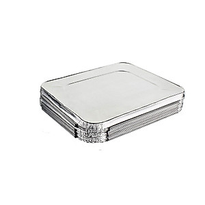 Mr. Miracle Aluminum Lids for Half Size 9x13 Foil Steam Pans. Pack of 30