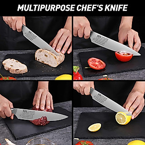 Papa Grandpa Christmas Birthday Gifts -Grandfather Papa Gifts from Grandkids -Best Papa Ever Gifts -Fathers Day Papa Gifts for Granddad Grandpa Grandfather, 8-inch Kitchen Knife Gifts for Papa