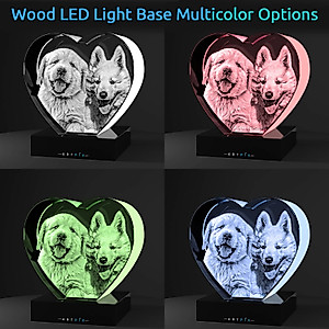 ArtPix 3D Crystal Photo, Personalized Gifts for Women, Wife, Men, Mom, Dad, Her, Him, Great Custom Gift With Your Own Photo, Customized Glass 3D Laser Etched Picture Birthday Heart