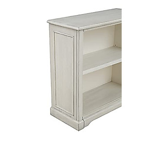 OSP Home Furnishings Country Meadows 2-Shelf Bookcase, Antique White