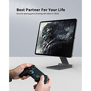 LULULOOK Adjustable Foldable Magnetic iPad Pro Stand, Gray, 12.9"