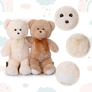 MaoGoLan Teddy Bear Stuffed Animal 18 inches Teddy Bears,2 Pack Twin Bear Plush Toy Baby Shower for Boys Girls Mother's Day,Birthday Gift
