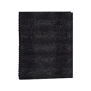 NotePro Undated Daily Planner, Black, 200 Pages,10 3/4 x 8-1/2 Inches