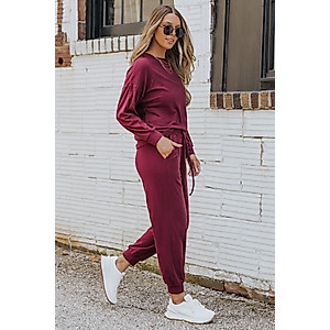 ETCYY NEW Lounge Sets for Women Sweatsuits Sets Two Piece Outfit Long Sleeve Pant Workout Athletic Tracksuits