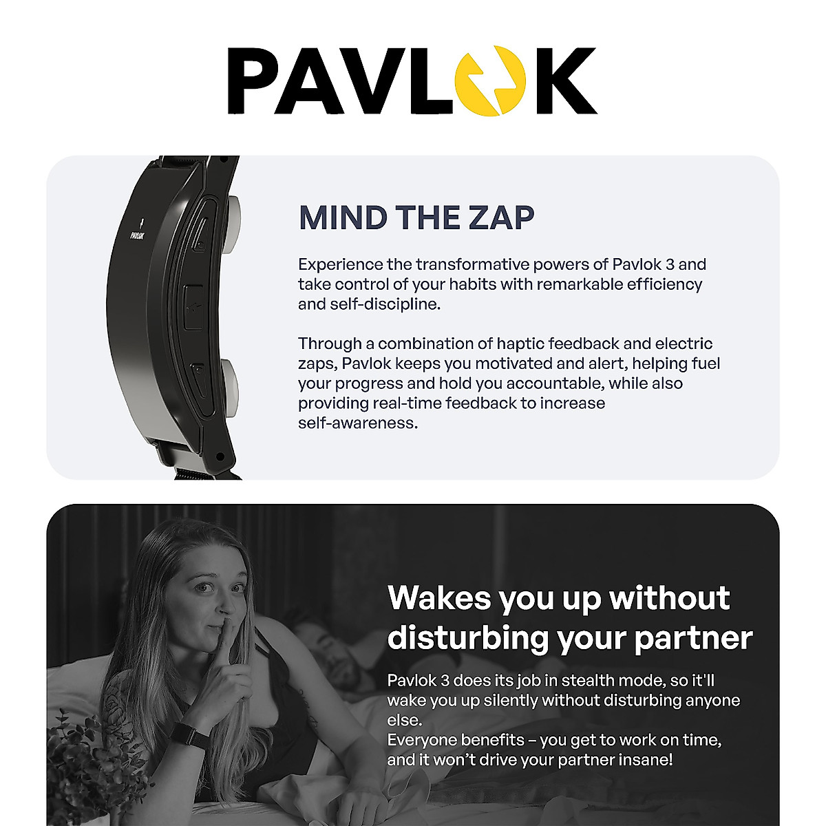 Pavlok 3 – A Personal Life Coach On Your Wrist – Practice Mindfulness and Build Good Habits – Track Your Steps, Activity, and Sleep Patterns! (SPORTS EDITION)