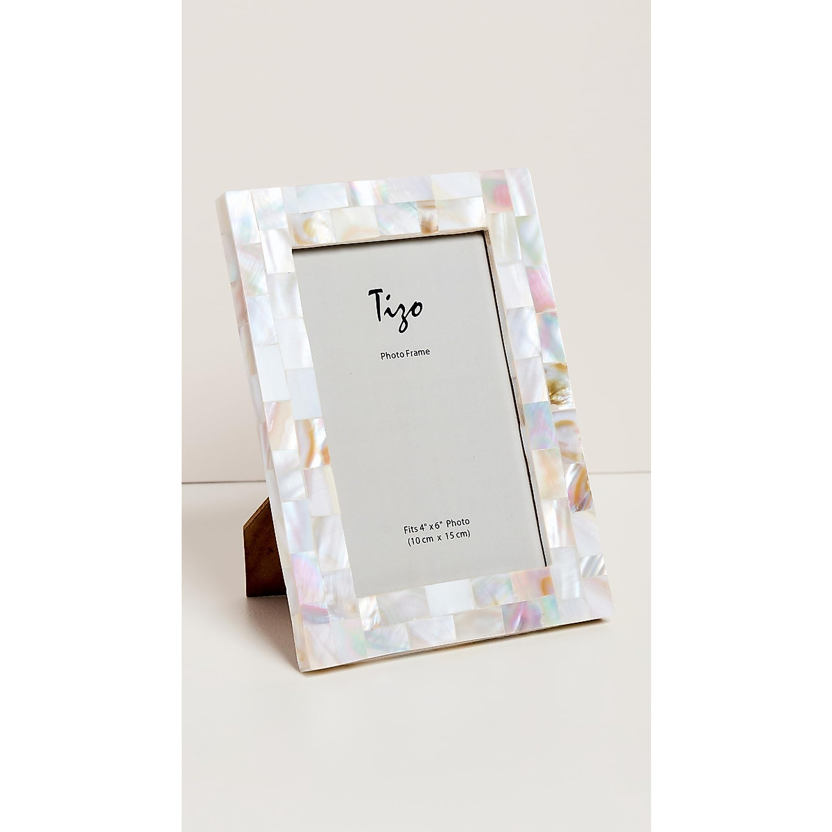 Tizo Design Women's Photo Frame 4x6, Mother of Pearl White, One Size