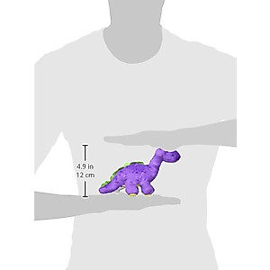 goDog Just For Me Bruto with Chew Guard Technology Plush Dog Toy, Purple, Mini