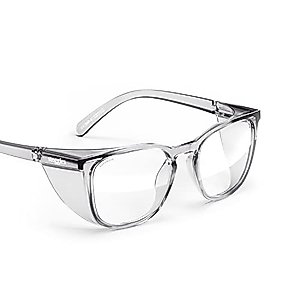 Stoggles - Official - Square - Z87.1 Certified Safety Glasses - Anti-Fog - Blue Light Blocking (Medium, Charcoal)