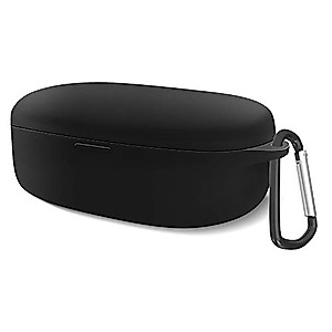 Geekria Silicone Case Cover Compatible with Bose Sport Earbuds True Wireless Earbuds, Earphones Skin Cover, Protective Carrying Case with Keychain Hook, Charging Port Accessible (Black)