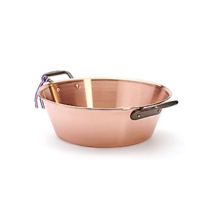 De Buyer Copper Jam Pan with 2 Cast Iron Handles Diameter 38 cm
