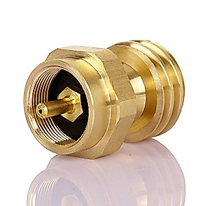 DOZYANT 1lb Propane Adapter for Disposable Throwaway Cylinder, 1 lb to 20 lb Propane Tank Adapter,Connector Appliance Designed for 20 or 30 Pound LP Gas Steel Bottle or BBQ Grill Propane Tree