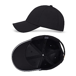 2 Pack Vintage Baseball Cap 2 Black Hats
