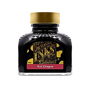 Diamine - 80ml Fountain Pen Ink 2 Pack - Sherwood Green & Red Dragon