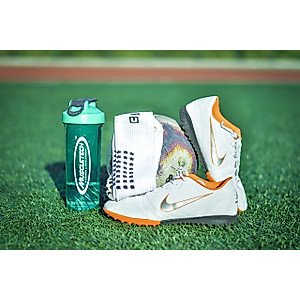 Ulalaza Unisex Anti Slip Sports Thicken Cushion Soccer Socks Non Skid Grippy Traction for Football Basketball Sports