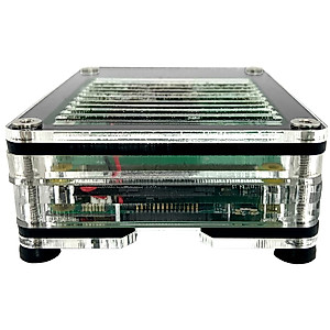 C4Labs Zebra PoE + Case Kit for Raspberry Pi 4B or 3B+ and PoE+ HAT or Official PoE Hat - Black Ice