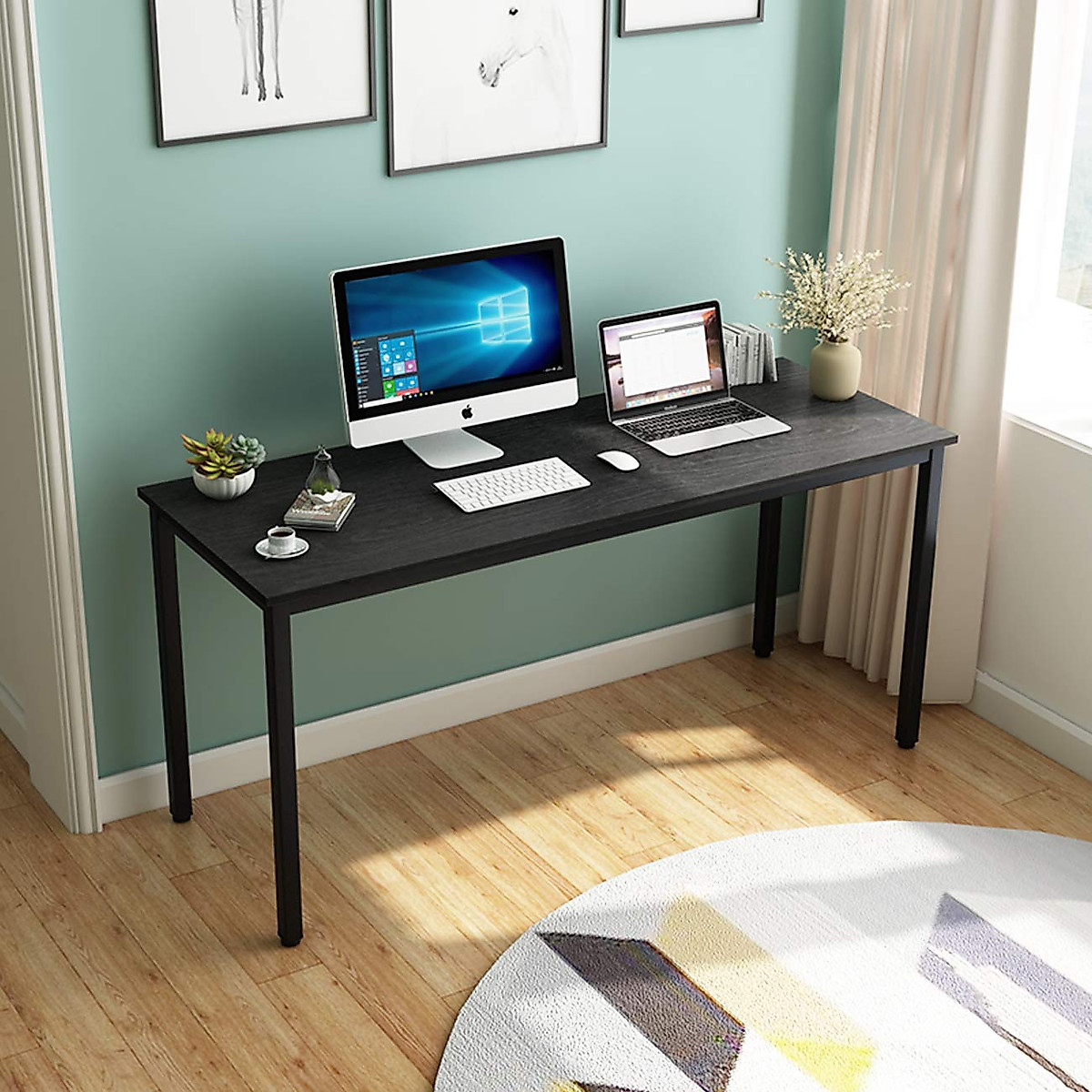 SogesGame YL-AC3-160VB-US8 Home Office Desks, X-Large, Black