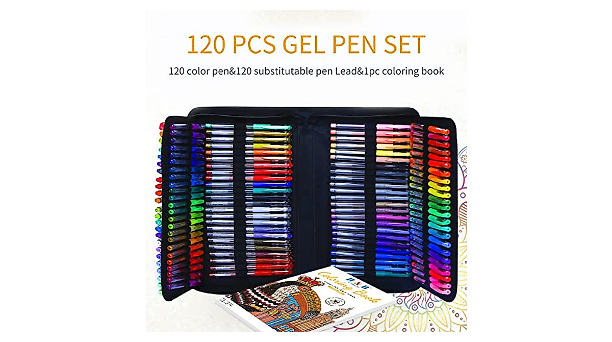 60 Glitter Gel Pens Set for Creative Colorful Art