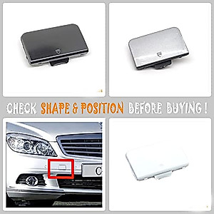Front Tow Cover Fit for Mercedes-Benz C-Class W204 C180 C200 C220 C250 C280 C300 C320 C350 2007 2008 2009 2010 bumper Hook Eye Cap 2048850124 (Black)