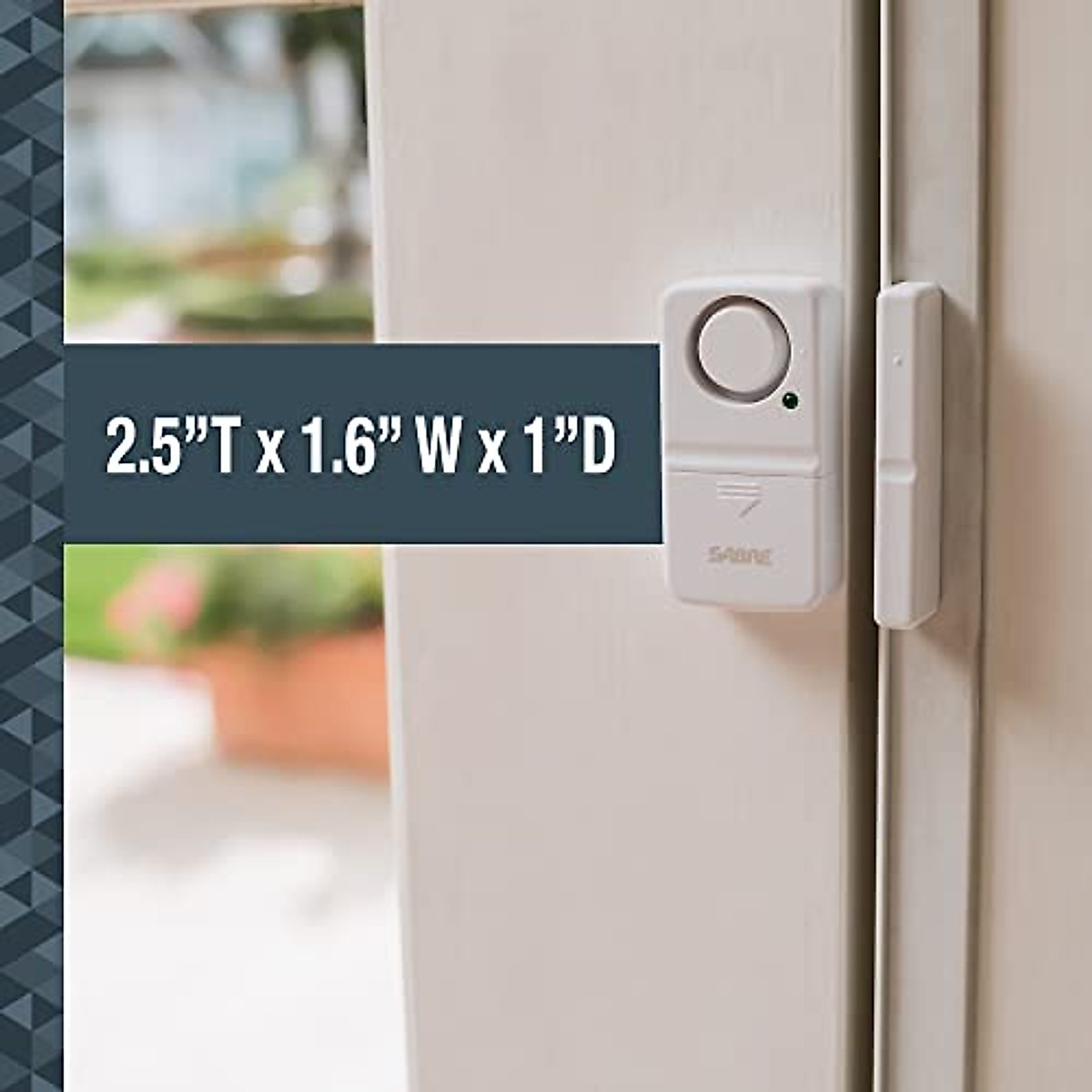 SABRE Door and Window Alarm Kit, 120 dB Alarm, Audible Up To 1,580-Feet (480-Meters), Chime, Away, Home And Panic Modes, Sensors Work On Left And Right Hinged Doors, Low Battery Indicator