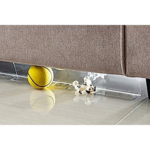 BOWERBIRD Clear Toy Blockers for Furniture - Stop Things from Going Under Couch Sofa Bed and Other Furniture - Suit for Hard Surface Floors Only