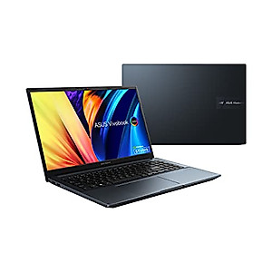 ASUS Vivobook Pro 15 OLED Laptop, 15.6” 2.8K OLED Display, AMD Ryzen 7 6800H Mobile CPU, NVIDIA GeForce RTX 3050 Ti GPU, 16GB RAM, 1TB SSD, Windows 11 Home, Quiet Blue, M6500RE-EB74