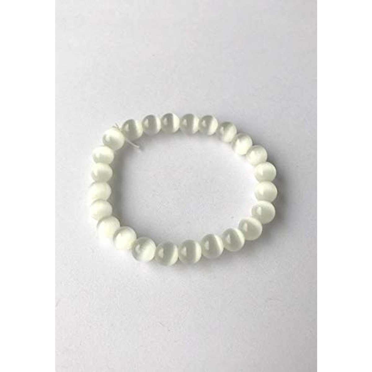 CRYSTALMIRACLE Powerful Selenite Beaded Round Bracelet Crystal Healing Fashion Jewelry Men Women Gift Handcrafted Accessory Wellness