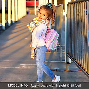 mibasies Mini Backpack for Girls Kids Rainbow Purse