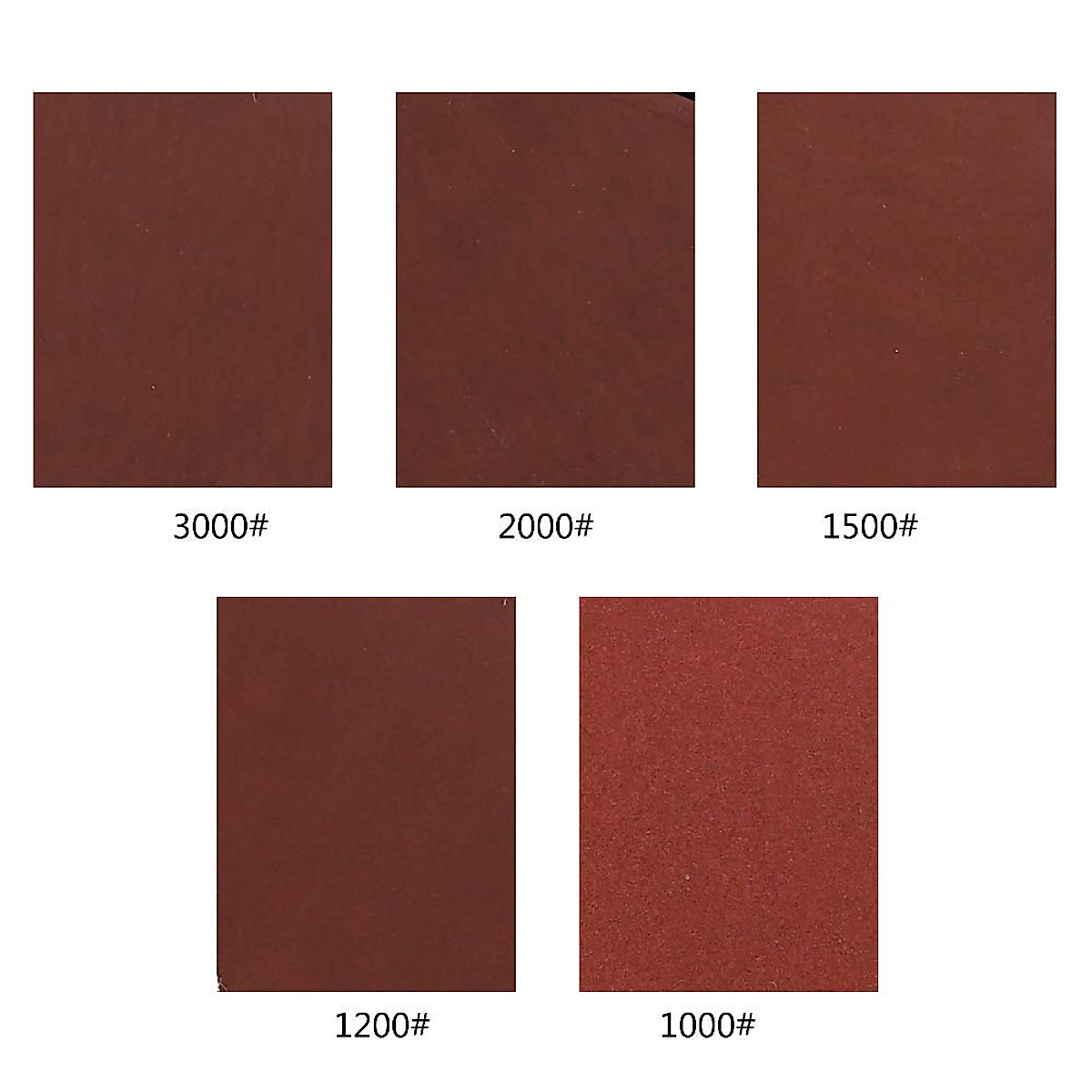 Coceca 120pcs Orbital Sandpaper Orbit Sanding Discs 5 Inches 1000 1200 1500 2000 3000 High Grit 8 Hole Fine Grit Hook and Loop for Power Random Sander