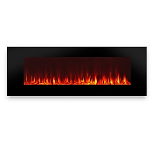 Real Flame 1330E-BK DiNatale Wall-Hung Electric Fireplace 50" - Black
