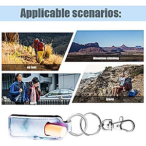 Pengxiaomei 3 Pcs Marble Chapsticks Holder for Lipstick, Lip Balm Gloss Holder, Valentine's Day Small Gift for Women Stocking Stuffers(Pink, Blue, Grey)