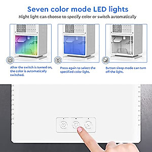 AIIKEE Household Dehumidifier, 102oz(3000ml) Large Water Tank Portable Quiet Dehumidifier/Two Working Modes/With Color Light/Auto-Off, Suitable For Basement/Bedroom/Bathroom/Closet/Office