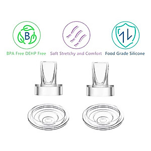 Loveishere Duckbill Valves and Silicone Diaphragm, Compatible with Momcozy/TSRETE/PADRAM/LoveOfLive/OMFMF Breast Pumps Replace momcozy S9|S10|S12 Pump Parts/Accessories,4pcs Set