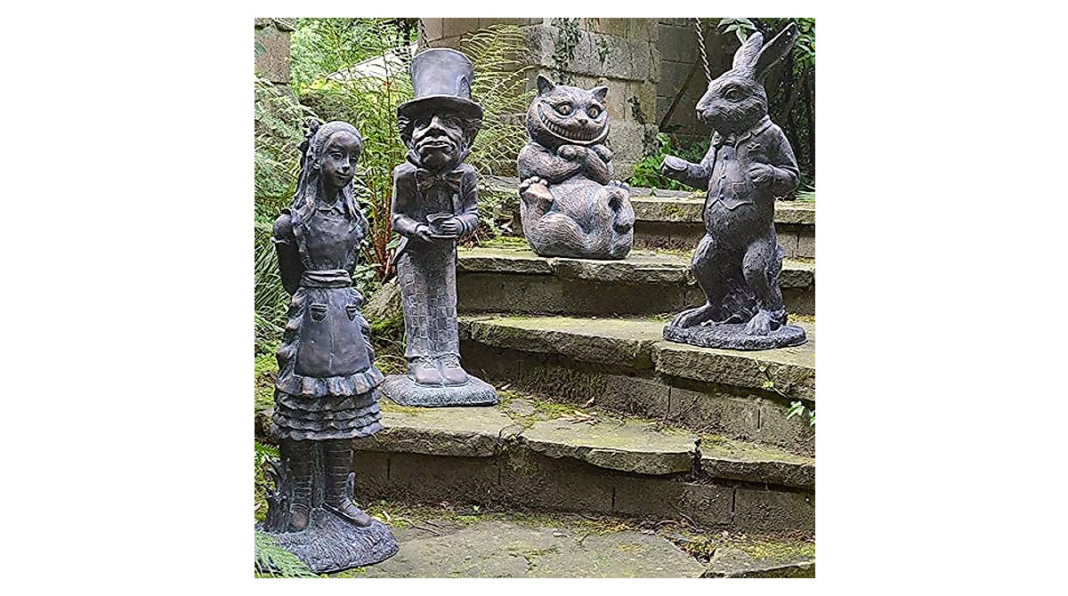 Enchanting Alice in Wonderland Garden Statues - Complete Set