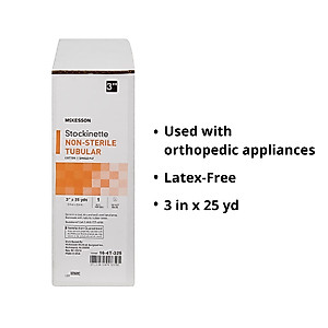 McKesson Stockinette, Non-Sterile, Cotton, Tubular, 3 in x 25 yds, 1 Count, 1 Pack