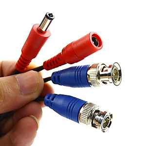 Tyumen 4 Pack 100FT (30.5 Meters, Black) All-in-One BNC Video and Power Security Camera Cable, BNC Extension Surveillance Camera Wire for CCTV Camera DVR Security Systems