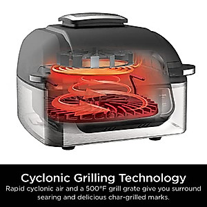 Ninja AG301 Foodi 5-in-1 Indoor Grill with Air Fry, Roast, Bake & Dehydrate, Black/Silver