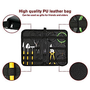 Phoenicus Bonsai Tools Set 13 Pcs High Carbon Steel Succulent Gardening Trimming Tools Set, Bonsai Scissors Set, yellow