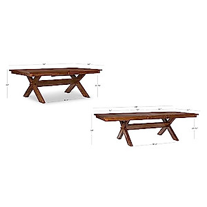 Powell Kraven Dining Table, Dark Hazelnut Finish