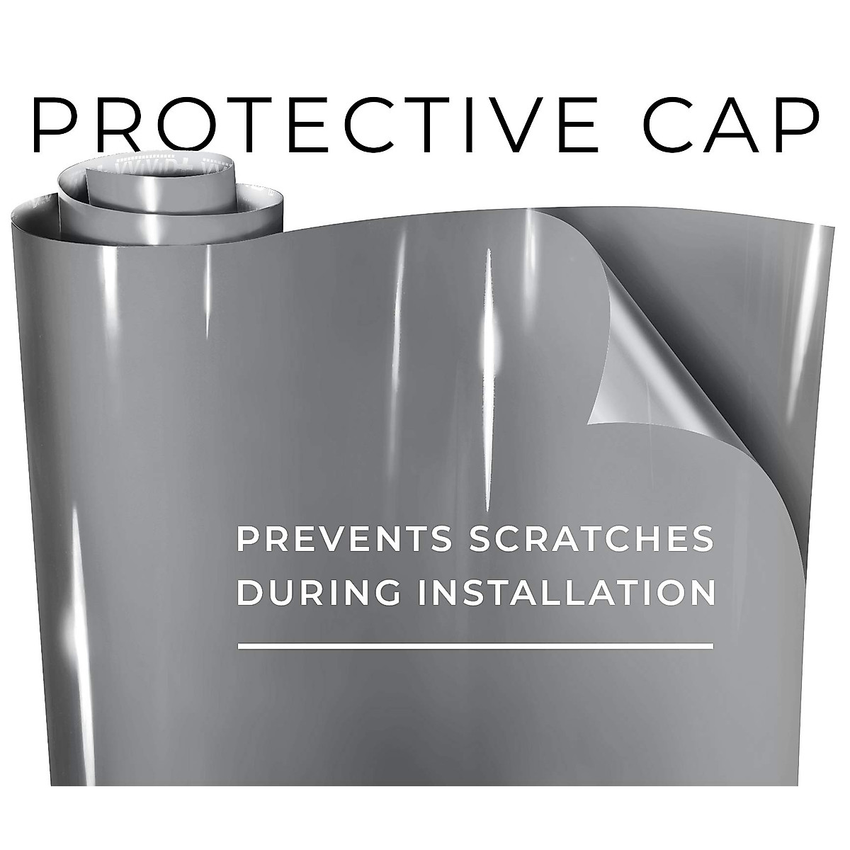 VViViD+ Ultra Gloss Nardo Dark Grey Vinyl Car Wrap Premium Paint Replacement Film Roll with Nano Air Release Technology, Stretchable Protective Cap Liner, Self Adhesive (25ft x 5ft)