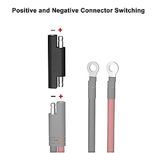 iMESTOU SAE to SAE Polarity Reverse Adapter Connectors SAE Quick Disconnect Extension Cable Plugs for Solar Panel Battery Power Charger