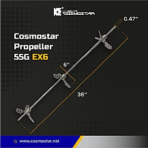 Cosmostar Stainless Steel Mixing Expandable Blade 55 Gallon Paint Mixer Stirring Propeller Tools for Paint Epoxy, Resin, Silicone Stirrer Paddle with ⌀0.47” Shaft Rod