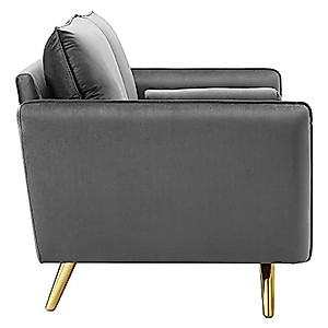 Modway Revive Performance Velvet Loveseat, Gray