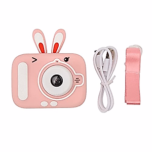 Pomya Kids Digital Camera, Toddler Girls Toy Camera, Children Selfie Camera 2.0 Inch IPS Screen, Mini Kids Camcorder Video Recorder with 1080P Video, for Birthday Gifts (Pink)