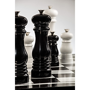 Le Creuset Salt and Pepper Mill Set, 8" x 2 1/2" each, Black & White