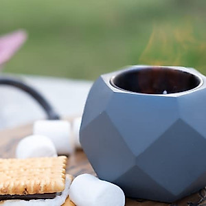 Romway Tabletop Fire Pit, Fire Pit Small, Concrete Table Top Fire Pit, Personal Fireplace for Indoor and Outdoor Use.